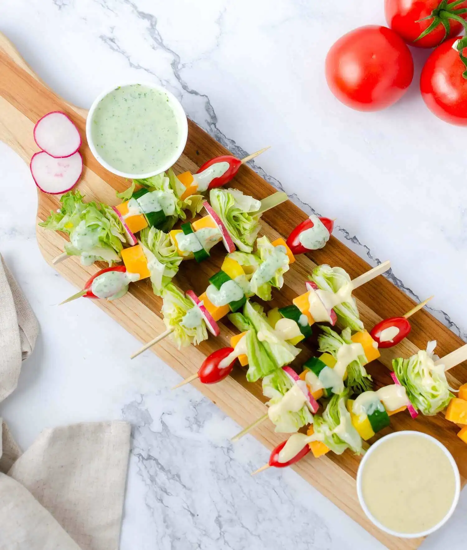 Salad on a Stick with Cilantro Lime Dressing | U.S. Dairy